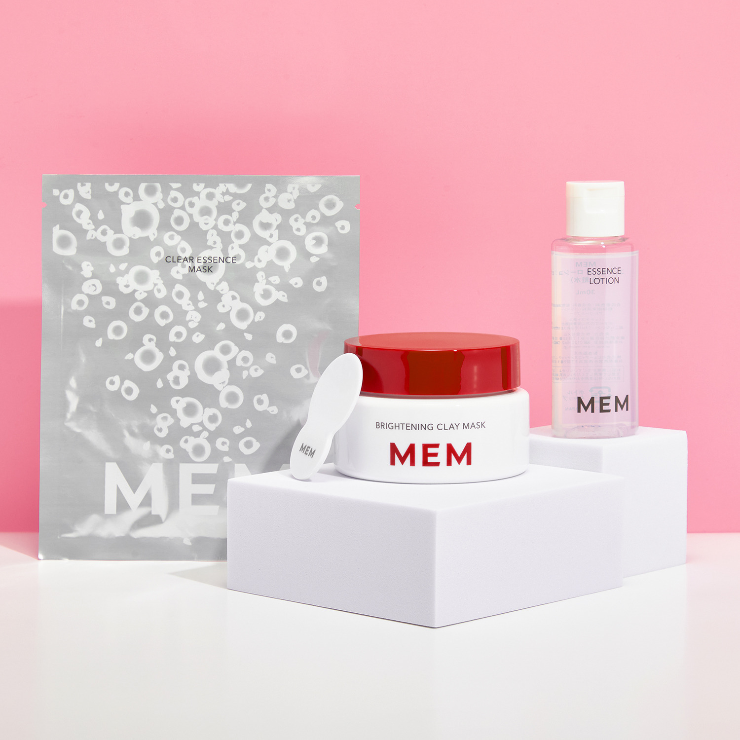 MEM 6種のクレイを オリジナルブレンド 突き抜ける透明感とハリ肌 モイスチャー ミネラル マスク 特別セット コスメ スキンケア マスク ...
